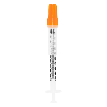 Sol-Millennium 200091SG Safety Insulin Syringe with Needle 1 mL 5/16 ...