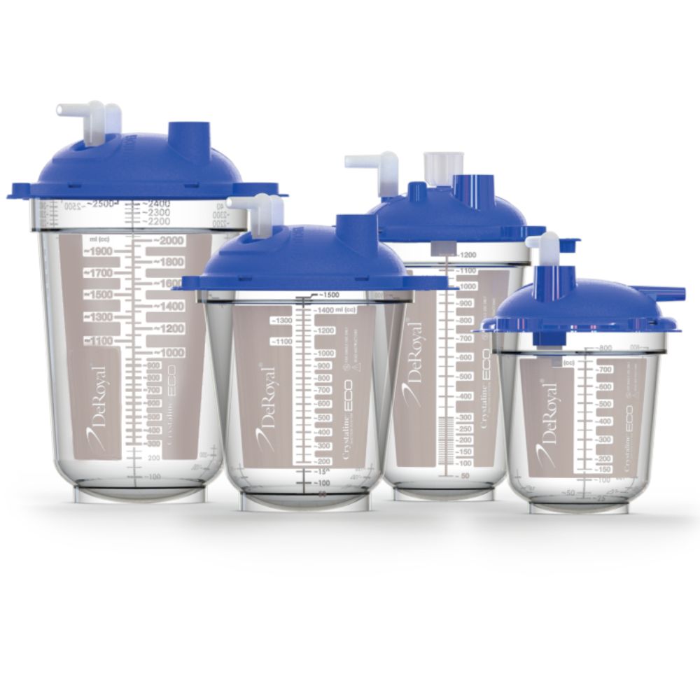 DeRoyal 71-8004 CRYSTALINE ECO Suction Canister - 2500 mL | Health ...