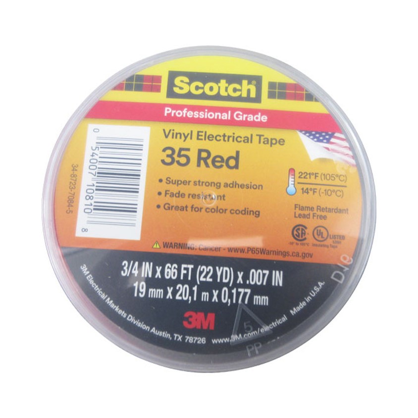 3M Scotch 35 Vinyl Electrical Tape – Reliable and Durable Color Coding ...