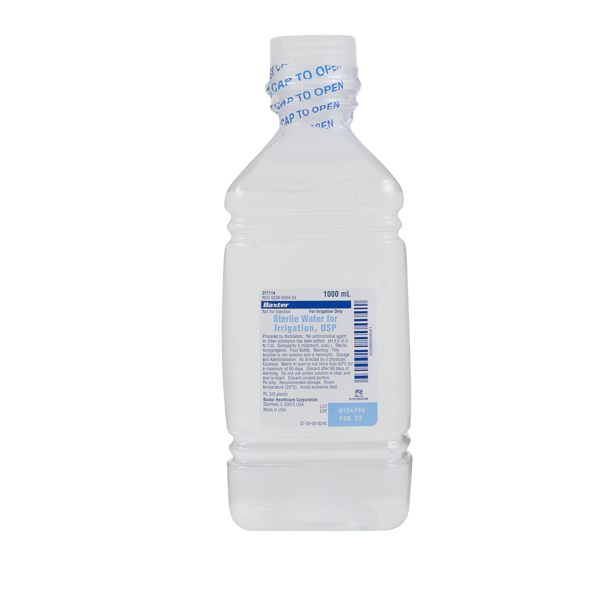 Baxter 367998 Sterile Water for Irrigation – 1000 mL – 12 per Case ...